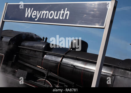 Steam Engine 31806 at Weymouth railway station Stock Photo - Alamy