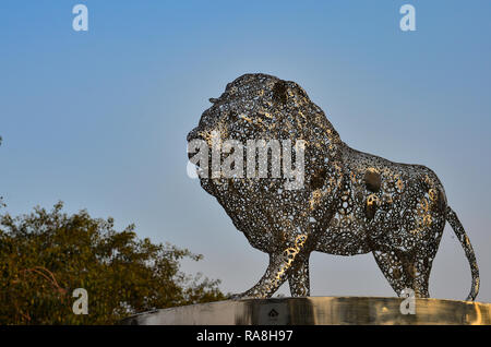 Symbol of Make in India movement, the Lion made of steel in Connaught ...