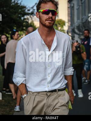 MILAN, Italy- September 20 2018: Women on the street during the Milan ...