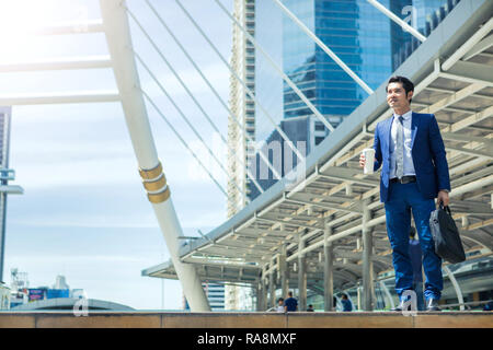Good day beginning of officer man, stand and smile Stock Photo - Alamy