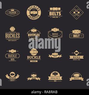 Belt buckle logo icons set, simple style Stock Vector Image & Art - Alamy