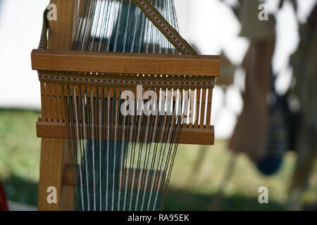 Ancient Silk weaving machine in Suzhou SIlk Museum, China Stock Photo ...