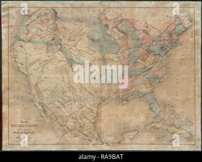 1839, Burr Wall Map of the United States, only example of Jedediah ...