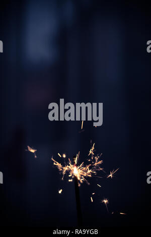 Closeup shot of fireworks on dark night background Stock Photo - Alamy
