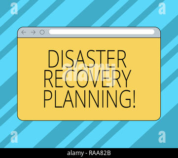Text sign showing Disaster Recovery Plan, Word Written on having backup ...