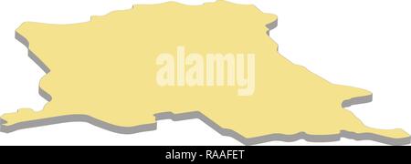 3D map of Democratic Republic of the Congo (DR Congo, DRC, Congo ...