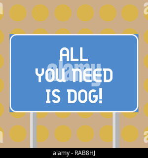 Word writing text I Love Dogs. Business concept for Have good feelings ...