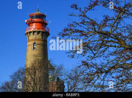 Cape Arkona lighthouse towers on the island Rugen. Germany Stock Photo ...