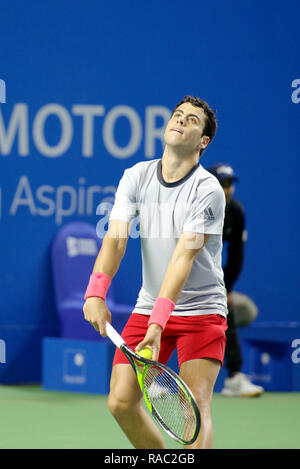 Jaume Munar of Spain in action against Rafael Jodar of Spain, Round of ...