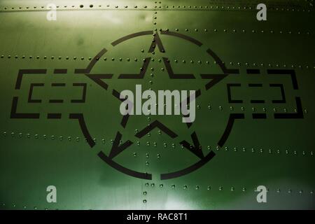 An U.S. Air Force roundel decorates a UH-1N Iroquois at Minot Air Force ...