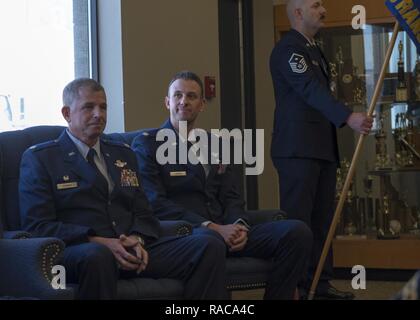Maj. Jay Labrum, 266th Range Squadron commander, salutes Brig. Gen ...