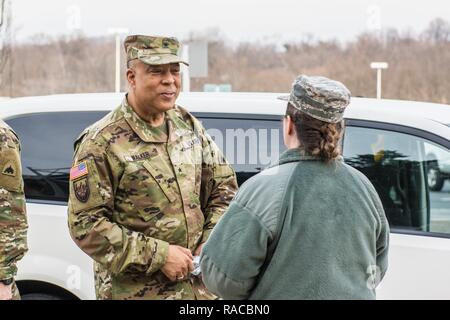 Brig. Gen. William J. Walker pauses for a moment after giving a speech ...