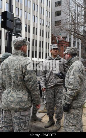 U.S. Army National Guardsmen secure a Light Medium Tactical Vehicle ...