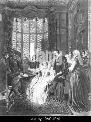 Walsingham shows Elizabeth I evidence of Babington's plot to ...
