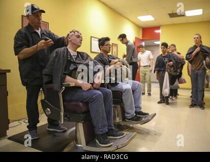 New Recruit Haircuts. Boot Camp (2 of 9) Clip Joint - A Recruit sweeps ...
