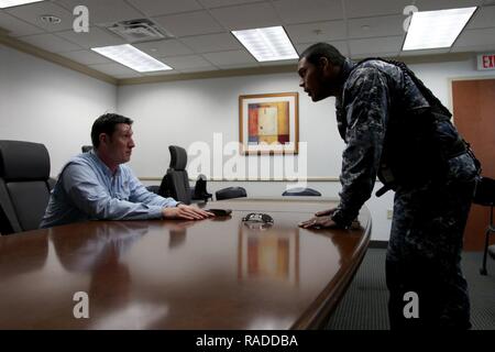 A Soldier with 4th Psychological Operations Battalion uses a ...