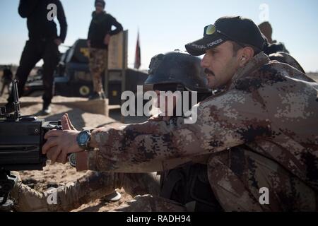 An Iraqi Counter-Terrorism Service instructor demonstrates how to ...