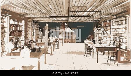 Thomas Edison's Menlo Park Laboratory in New Jersey, photographed on ...