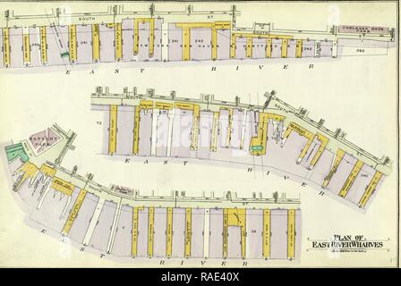 Plate 40: Bounded by Corlears Street, Pierhead Line Piers 45-1, Battery ...