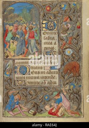 The Betrayal of Christ; Lieven van Lathem, Flemish, about 1430 - 1493 ...