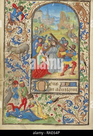 The Way to Calvary; Lieven van Lathem, Flemish, about 1430 - 1493 ...