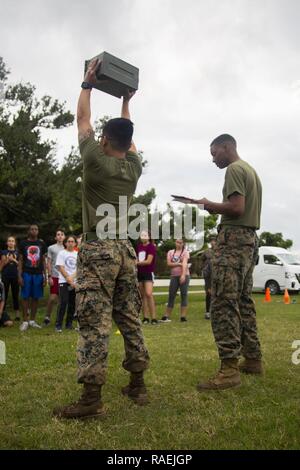 Camp Lester Middle School students participate in a Combat Fitness Test ...