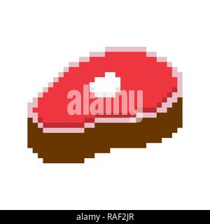 Piece of meat pixel art. pork 8 bit. Meat Pixelate vector illustration ...