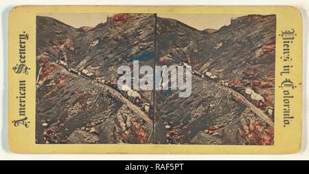 Wagon Trains, Colorado; about 1870; Albumen silver print Stock Photo ...