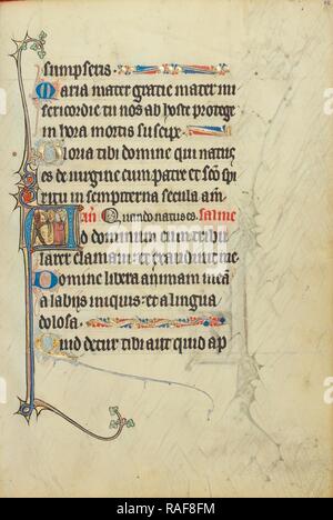 Initial A: A Devil Aiming with a Bow and Arrow at a Kneeling Man in ...