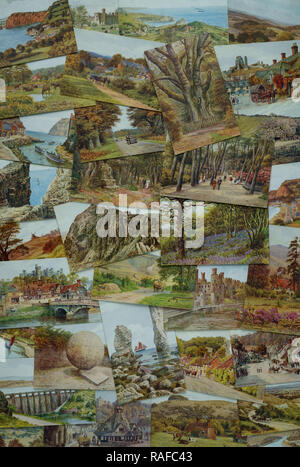 Assortment of Salmon postcards by A R Quinton Stock Photo - Alamy