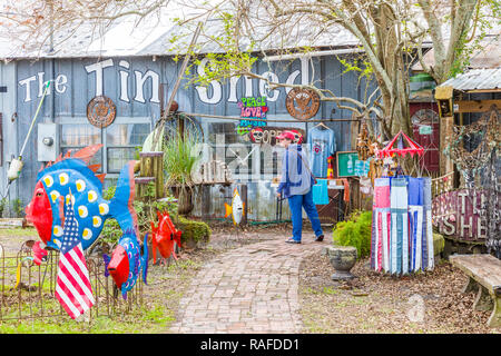 Downtown area of Apalachicola in the panhandle or forgotten coast area ...