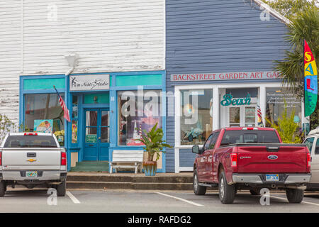 Commercial historic district of Apalachicola in the Panhandle area or ...