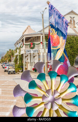 Downtown area of Apalachicola in the panhandle or forgotten coast area ...