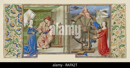 Philosophy Consoling Boethius and Fortune Turning the Wheel; Coëtivy ...