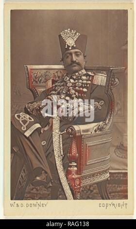 Nasar al-Din Shah Qajar, about 1865 Stock Photo - Alamy