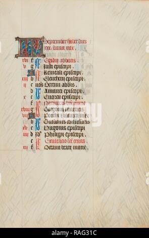 Calendar Page, Ghent (bound), Belgium, 1450s, Tempera colors, gold leaf ...