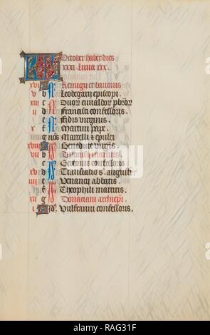 Calendar Page, Bruges (illuminated), Belgium, 1450s, Tempera colors ...