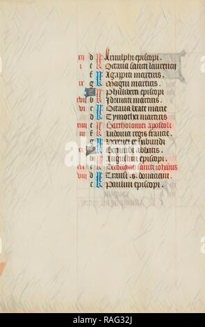 Calendar Page; Ghent, bound, Belgium; 1450s; Tempera colors, gold leaf ...