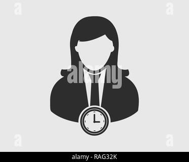Female Project Manager icon Stock Vector Image & Art - Alamy