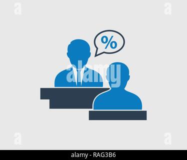 Tax advisor icon on gray background. Flat Icon vector EPS Stock Vector ...