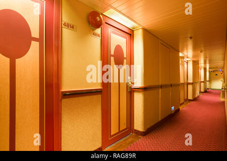 Corridor Of Cruise Ship Stock Photo - Alamy