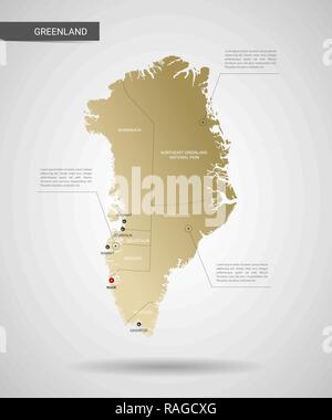 Greenland map. Borders of Greenland for your infographic. Vector ...