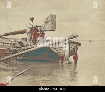 Mending the Wherry; Peter Henry Emerson, British, born Cuba, 1856 ...