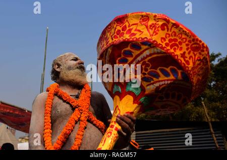 Allahabad, India. 03rd Jan, 2019. Naga Sadhus of Shri Shambhu ...