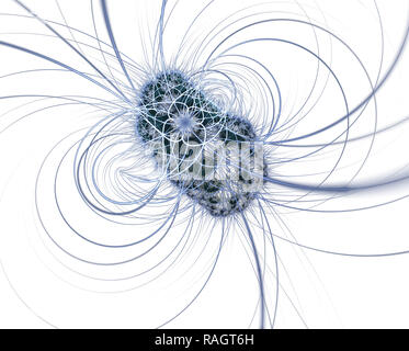 Rendering viruses in infected organism, viral disease epidemic, virus ...