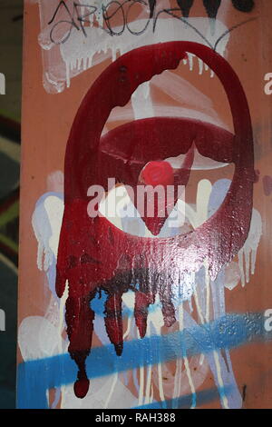 Detroit Urban Graffiti Art Throw-Up Piece! Stock Photo - Alamy