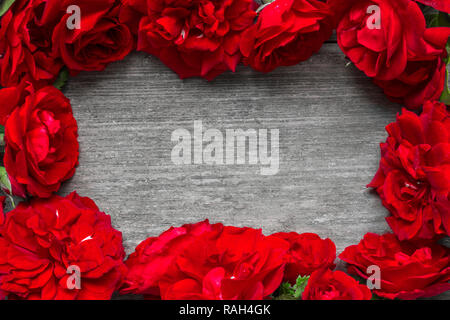 Valentine day composition with Envelope, rose flower and Red heart on ...