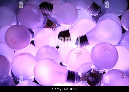 Light bulbs, 15 watts, light bulbs, lit from below. Discarded light ...