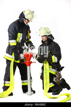 Fire hydrant, fire department connection, two way valve connect outside ...