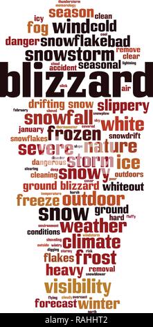 Blizzard word cloud concept. Vector illustration Stock Vector Image ...
